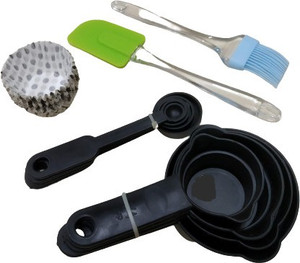Bakers Pardise Black Measuring Cup & Spoon, 10cm Muffin Paper Cup ...