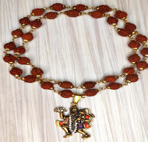 LOTUS RISE Hanuman Locket With mala Chain Combination Gold-plated ...