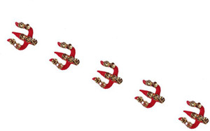 Comet Busters Fancy Red Trishul Design Bindi With Stone Work (7cm ...