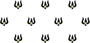 Comet Busters Black Velvet Trishul Bindis With Stone (BV1213) Forehead ...