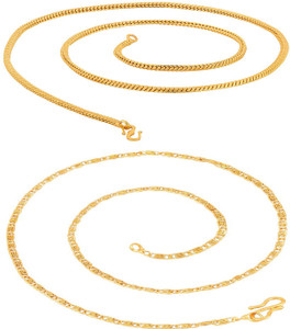 Shine art collection Gold-plated Plated Brass Chain Set Price in India ...