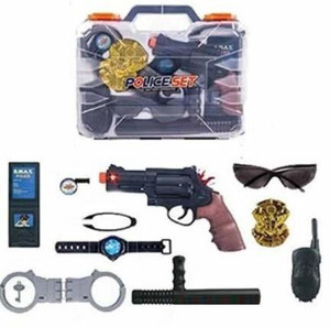 NIYAMAT Police Gun Toy Set for Kids Boys , 10 Piece Police Toys ...