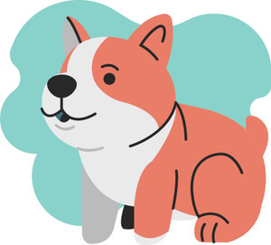 KUKU HOME DECOR 60.96 cm childhood_icons_cute_kids_puppies_sketch ...
