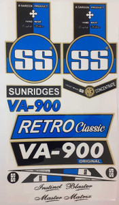 SS DX SS VA-900 BLUE CRICKET BAT STICKER COMBO 3 IN 1 (STICKER+ GRIP+ ...