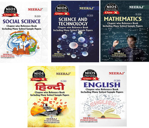 NEERAJ Class 10th Book Set Of 5 Books (Hindi, English, Science , Social ...