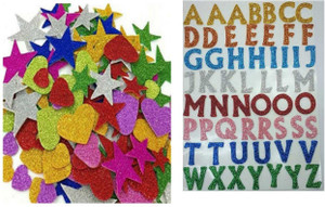 imtion 2 in 1 Combo ( 50 Pcs r Star Sticker + litter ABCD Alphabet ...