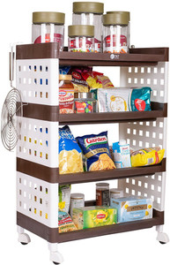 Trendy 6 Tier Multi-Purpose Storage Organizer Rack for Home with Wheels ...