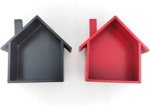 KHANSHOPEE Wall shelf Hut & House rack shelves Lodge House shape shelf ...