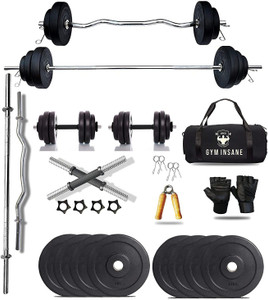 Gym Insane 26 kg Workout equipment for men 20kg PVC gym combo dumbbell ...