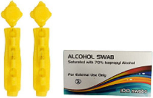 Control D Yellow Lancet pack of 100 with 100 alcohol swabs Glucometer ...