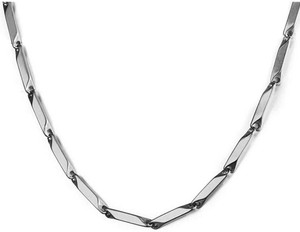 Lyzoo Silver Titanium Plated Stainless Steel Rice Necklace Chain for ...