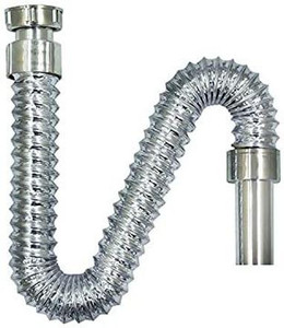 LAVITRA PVC Water Outlet Waste Pipe for Wash Basin/Sink (Chrome) Hose ...