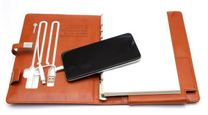 Electronica Wireless Charging Notebook Diary With 8000 mAh Power Bank ...
