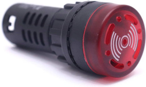 Electronic Spices 22mm AC/DC 220V Red LED Buzzer Flashing Alarm Signal ...