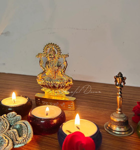 DARIDRA BHANJAN Maa Laxmi Idol,Laxmi Ganesh Idol Statue God Murti.laxmi ...