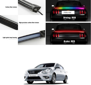 PRTEK Carbon Fibre LED Rear Spoiler with Remote Control for Car Trunk ...