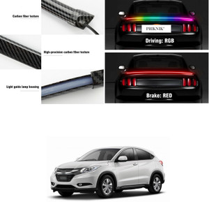 PRTEK Carbon Fibre LED Rear Spoiler with Remote Control for Car Trunk ...