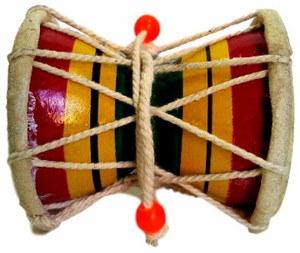 COPURE Vedic Elegant Multicolored Musical Instrument Wooden Damroo ...
