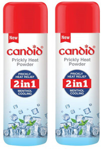 Candid Prickly Heat Relief Talc Powder 2 in 1 Cooling 120gm Talcum ...