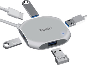 Toreto 4 Port USB 3.0 Hub Super Speed Portable Mini Hub With All Type-C ...