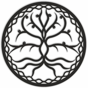 CVANU MDF Laser Cut Tree of Life Round Shape Wooden Hanging for Wall ...