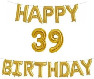 Flipkart.com | Urban villagers Solid Solid Golden "HAPPY 39 BIRTHDAY ...