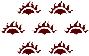 Comet Busters Handcrafted Traditional Maroon Sun Bindis (BV1248 ...