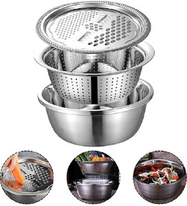 Mothers Mart 3 In 1 Stainless Steel Basin with Food Grade Material for ...