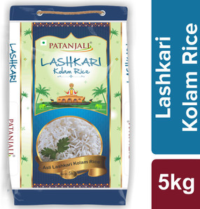PATANJALI LASHKARI KOLAM RICE 5 KG Jay Shrirama Rice (Long Grain) Price ...