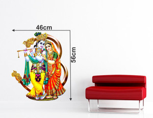 Sunshine Décor 58 cm Radha Krishna god Wall Sticker and Home Décor Self ...