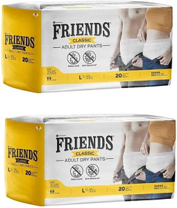 FRIENDS CLASSIC ADULT DRY PANTS LARGE-(20 PIECES) (PACK OF 2) ADULT ...
