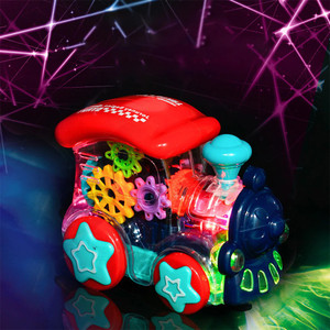 Toyvala Charming Concept 3D Transparent Train Engine Bump & Go Toy for ...