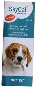 skyec Skycal Pet Syrup Calcium & Vitamin Supplement for Dogs 1 LTR Pet ...
