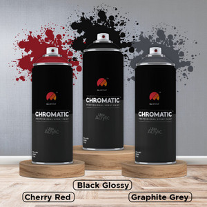Chromatic Cherry Red, Black Glossy & Graphite Grey Spray Paint 400 ml ...