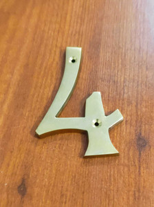 ROSEKA Number 4' Brass Letter Door House Address Sign Sign Price in ...
