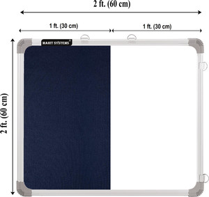 Mahit System combination bulletin board 2x2 ft. with 20 push notice ...