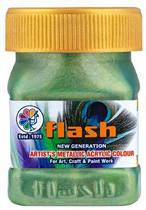 Flipkart.com | FLASH Metallic Color (Emerald Green, 50ml)