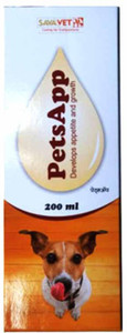 SAVA VET PetsApp Appetite Stimulant Syrup for Dogs 200ml (Pack of 2 ...