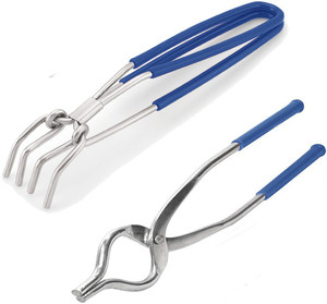 finality Stainless Steel pvc Tong Combo Set Wire Tong Pakkad/ Lifter ...