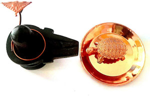 SHREENATHJI Black Stone Shivling Kachuwa Puja Set Stoneware, Steel ...