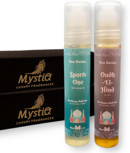 MYSTIQ Perfume Roll-on | Pack of 2 (15ml each) | Eco Series | Oudh-El ...