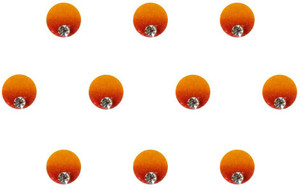 Comet Busters Yellow Red Shaded Ombre Bindis With Silver Stone (6mm ...