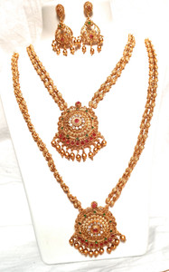 Hsn Brass Gold Jewellery Set Price in India - Buy Hsn Brass Gold ...