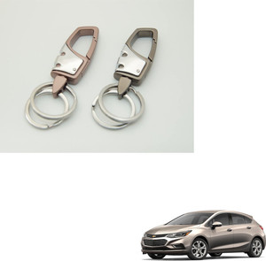 SEMAPHORE Double Ring Hook Locking Key Ring Black & Pink Key Chains Set ...