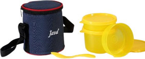 Flipkart.com | JAVA Round Lunch Box Yellow 3 Containers Lunch Box