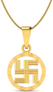 LORDS JEWELS SWASTIK GOLD PENDANT 1.1 Grams 22kt Yellow Gold Pendant ...