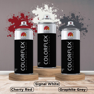 colorflex Cherry Red, Signal White & Graphite Grey Spray Paint 400 ml ...