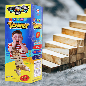Toyster Zenga Wooden Blocks for Kids – 54Pcs Complete Stacking and ...
