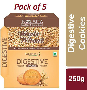 PATANJALI DIGESTIVE COOKIES 250g( Pack of 5) Digestive Biscuit Price in ...