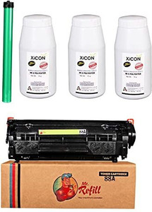Xicon 88A Cartridge Powder and Drum_3 Black Ink Toner Powder Price in ...
